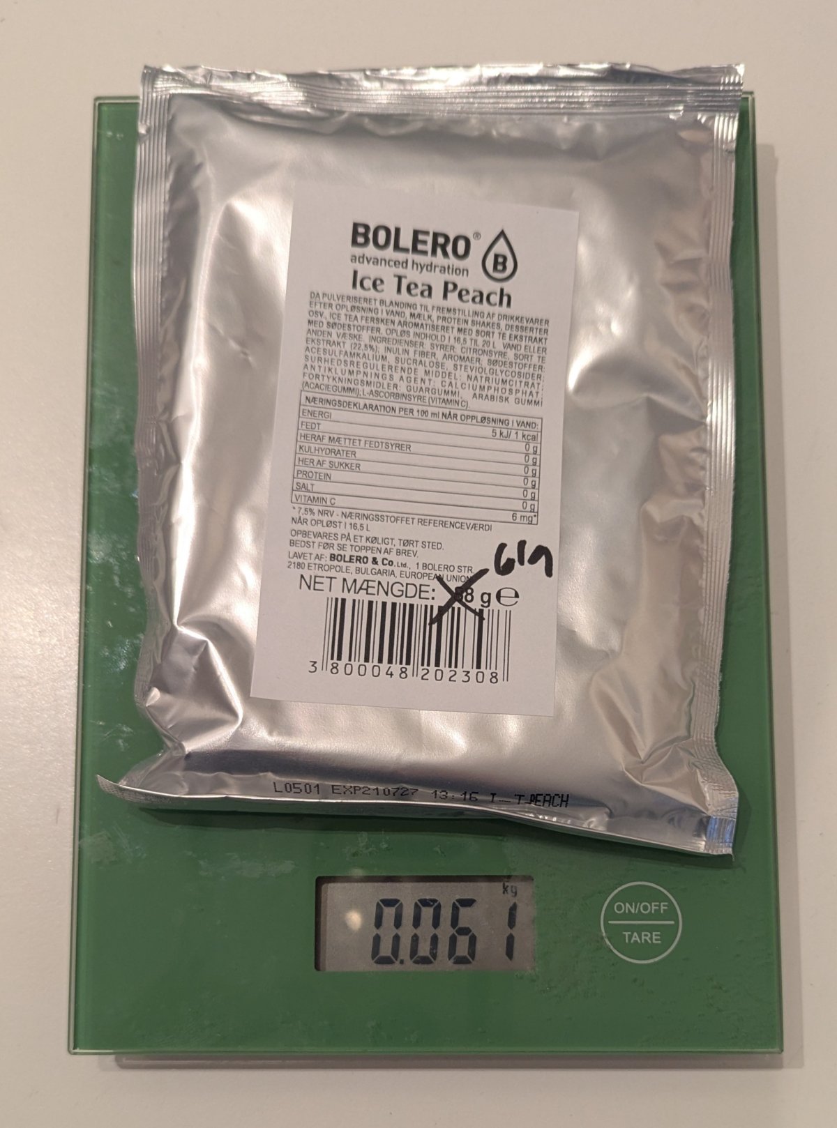 Nedsat - Ice Tea Peach Pulversaft - Big Bag 61 gram - Bolero Big Bag ...